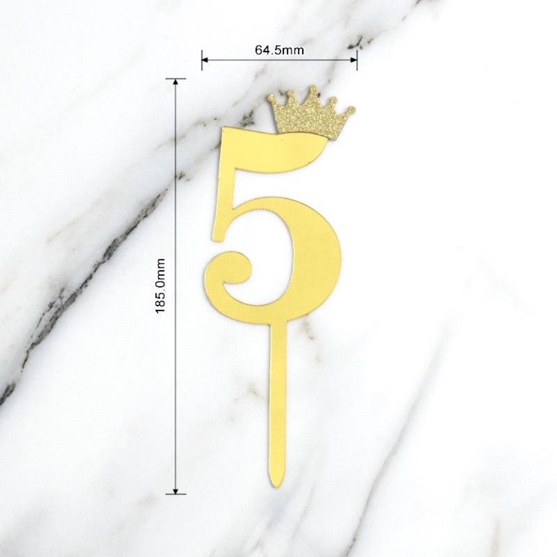 Jual TOPPER KUE ANGKA MAHKOTA TINGGI 15 CM / TOPPER ANGKA BESAR JUMBO ...