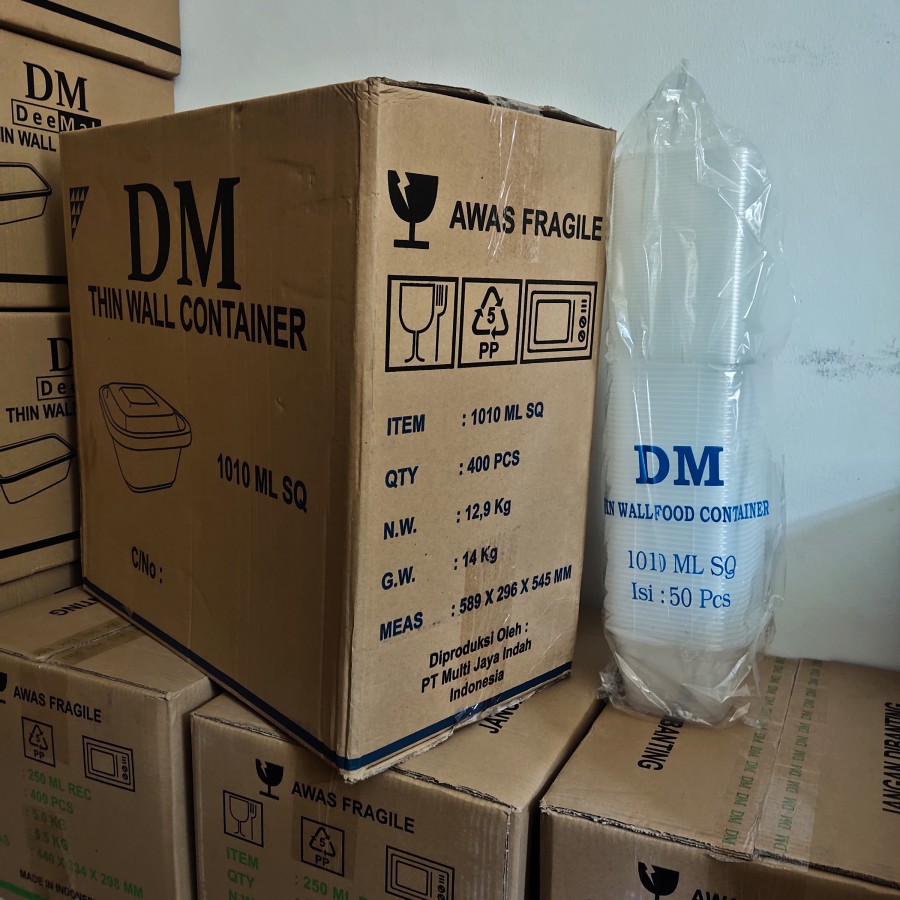 Jual THINWALL DM SQUARE 1010 ML SQ - PERSEGI TINGGI 1010ML SQ - ISI 400 ...