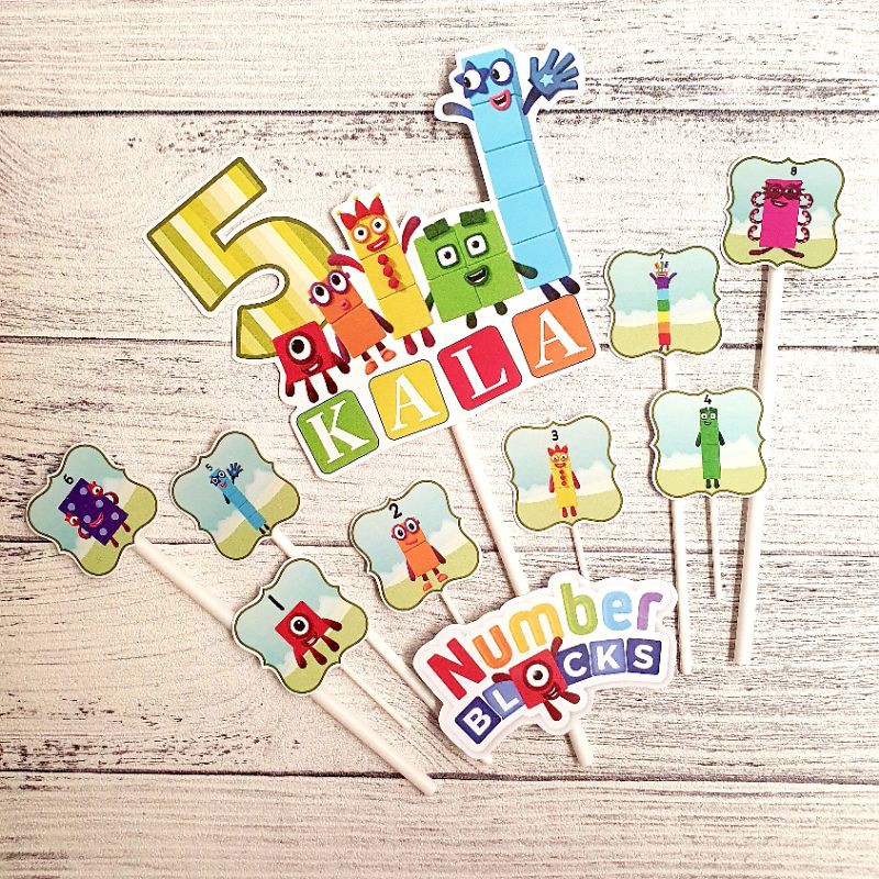 Jual cake topper NUMBER BLOCKS | Shopee Indonesia