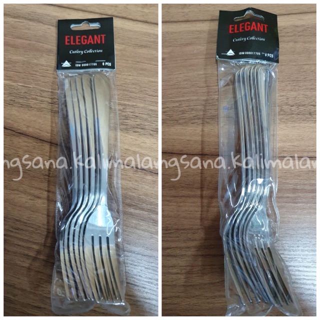 Jual Elegant Garpu Makan / Dessert Fork Stainless Steel (harga 1 pack ...