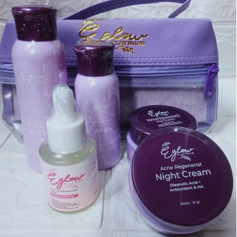 Jual paket eglow platinum-Paket Eglow platinum kemasan baru + serum ...