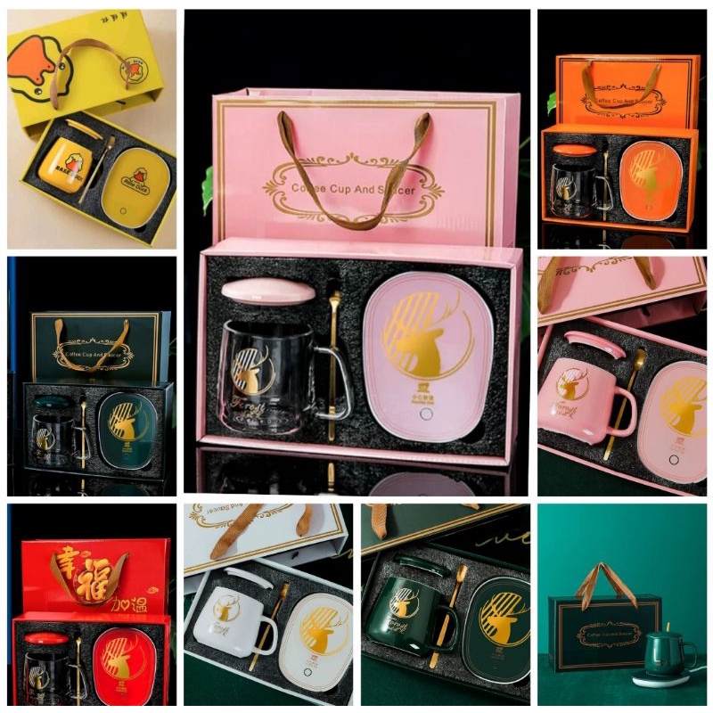 Jual AVELINE Gelas Set Keramik Cangkir set Lengkap Dengan Alat Pemanas ...
