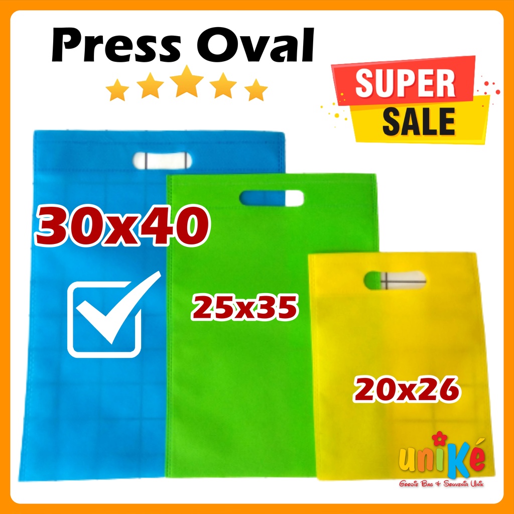 Jual Spoundbond Bag Tas Tenteng OVAL Spunbond 30x40 Goodie Bag | Shopee ...