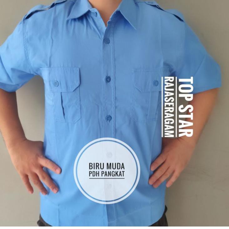 Jual GROSER/ECER!!!! Seragam Biru Muda Katun Trans TV Baju Net TV PDH ...
