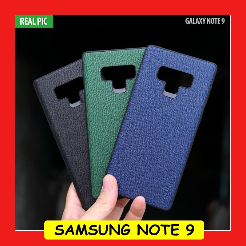 Jual Samsung Galaxy Note 9 - Leather Canvas Texture Hybrid Case Casing ...