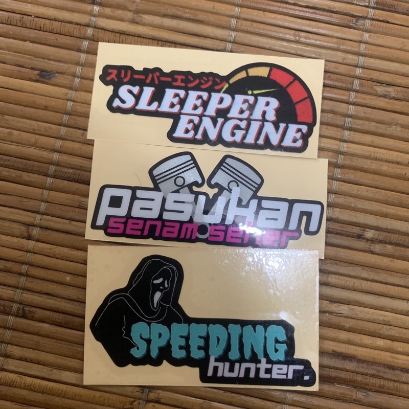 Jual MIX 3 STIKER PASUKAN SENAM SEHER , SLEEPER ENGINE , dan SPEEDING ...
