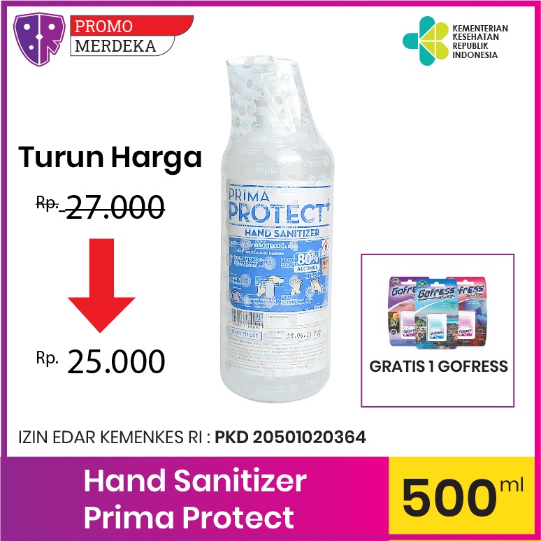 Jual Hand Sanitizer Cair 500ml Prima Protect Plus | Shopee Indonesia