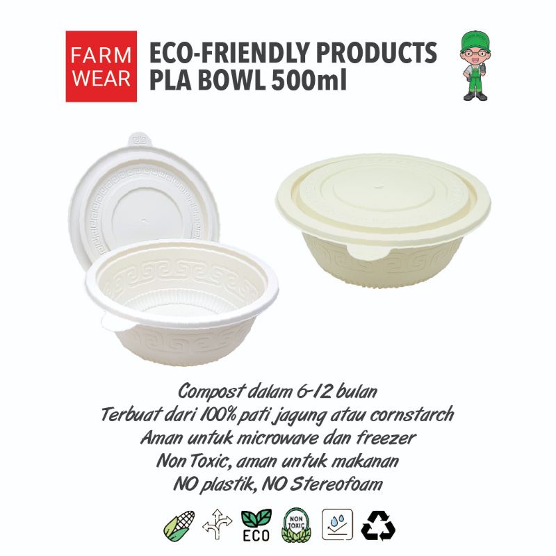 Jual FARMWEAR - PLA Bowl 500ml | Shopee Indonesia