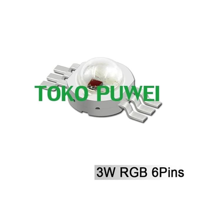 Jual hid_ HPL High Power Led Soldering RGB 3W 3 Watt RGB LED BO77 54 ...