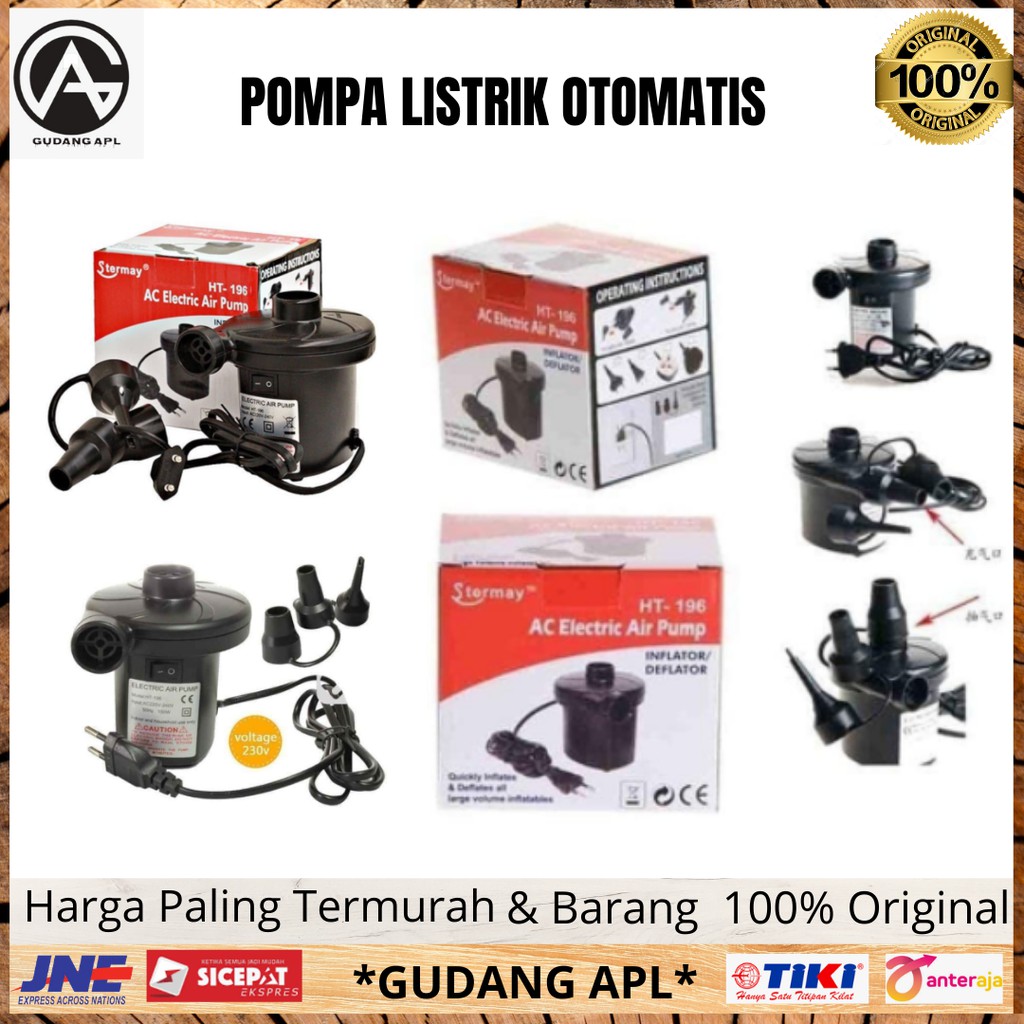 Jual Pompa Angin Listrik Elektrik Stermay HT-195 Ban, Kasur Angin Pelampung | Shopee Indonesia
