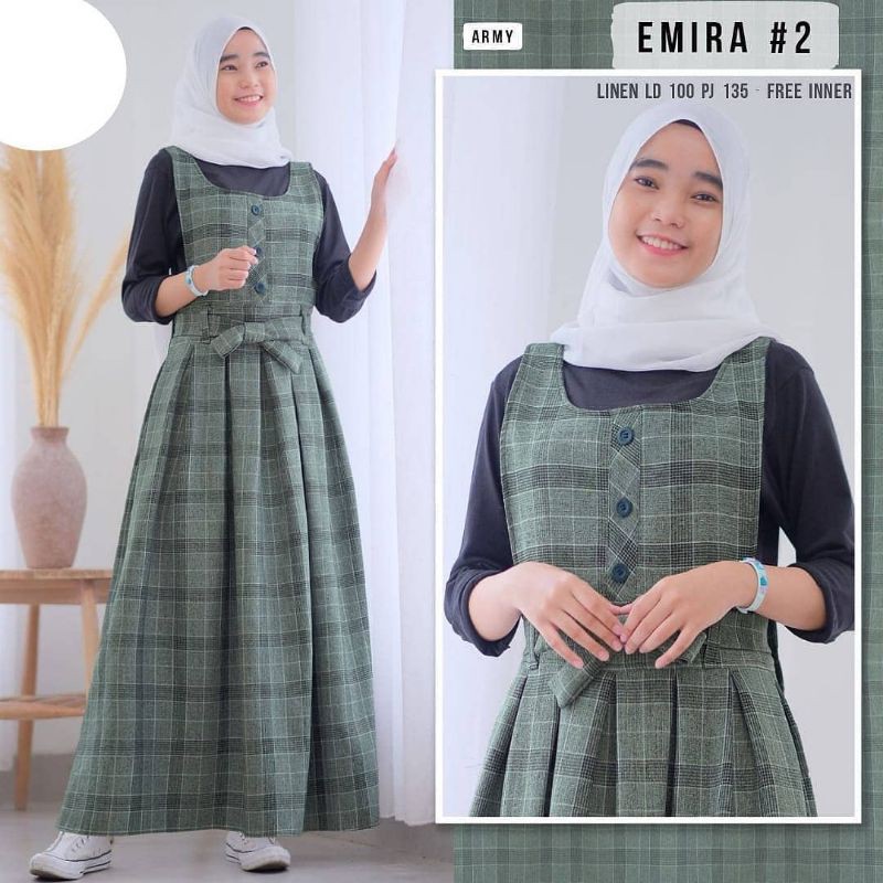 Jual BAJU REMAJA EMIRA SET TAHUN OVERALL+INER KAOS SPANDEK VARIAN (CB ...
