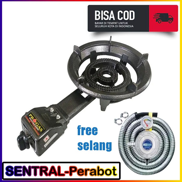 Jual Progas 31A Kompor Gas Cor Komersil + Selang Gas Regulator SNI ...