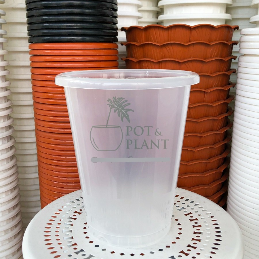 Jual Pot Plastik NKT Tower 18 cm Bening Transparan Tinggi Tanaman Bunga ...