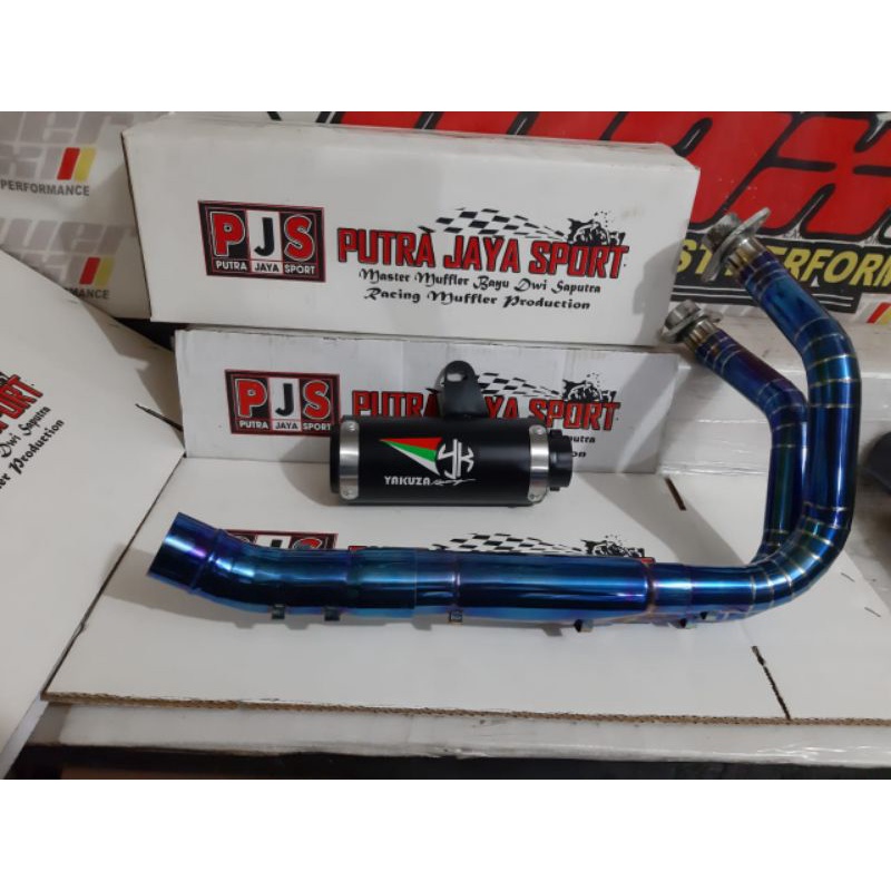 Jual Knalpot Yakuza HRV Header Bluemoon for Kawasaki ER6N/Ninja 250fi ...