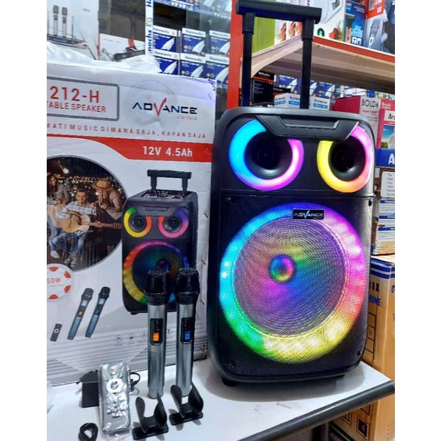 Jual Speaker Portabel Advance 12 inci K1212H Karaoke Bluetooth | Shopee ...