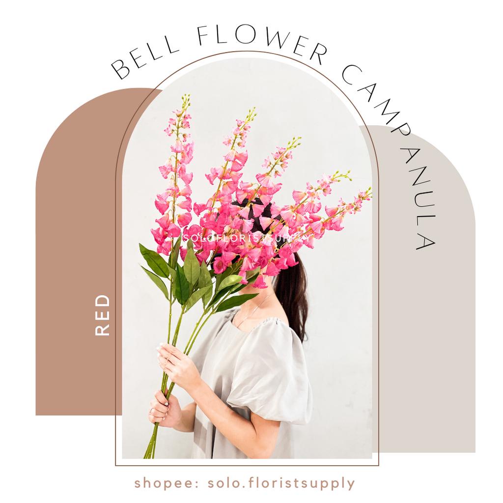 Jual BELL FLOWER CAMPANULA BUNGA LONCENG Premium Delphinium Artificial ...