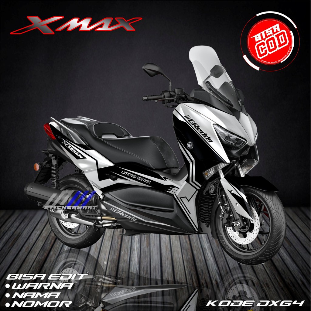 Jual Sticker decal full body Yamaha Xmax Hitam Putih | Shopee Indonesia
