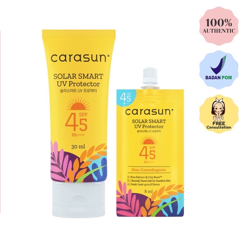 Jual CARASUN SOLAR SMART UV PROTECTION SPF 45 PA+++ 8 ML & 30 Ml | Shopee Indonesia