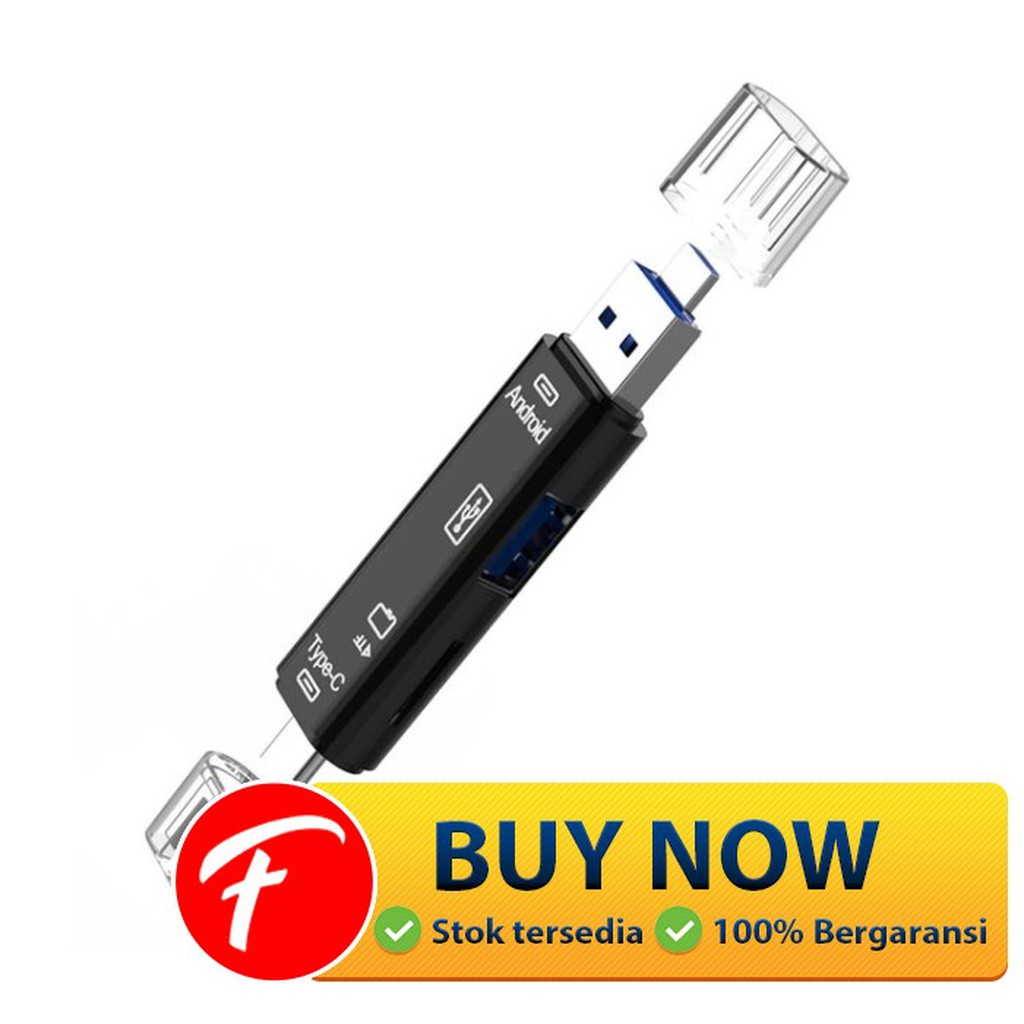 Jual Natrberg Portable OTG Card Reader USB Type C Micro USB - D-188 - Black | Shopee Indonesia