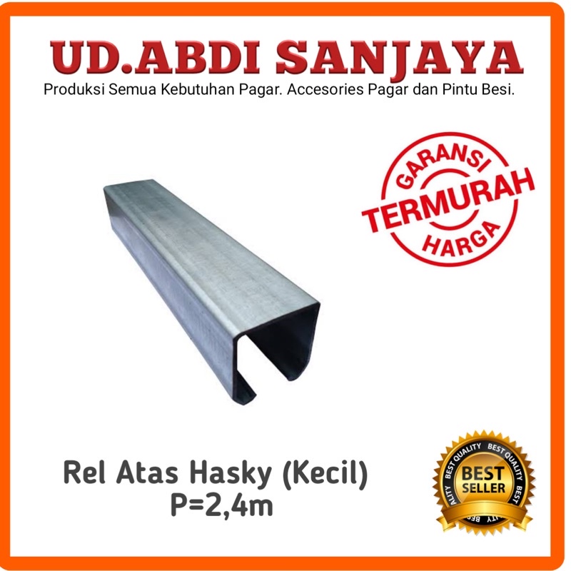 Jual Rel Atas Kecil Haski 2,4m pintu garasi pintu geser Besi | Shopee ...
