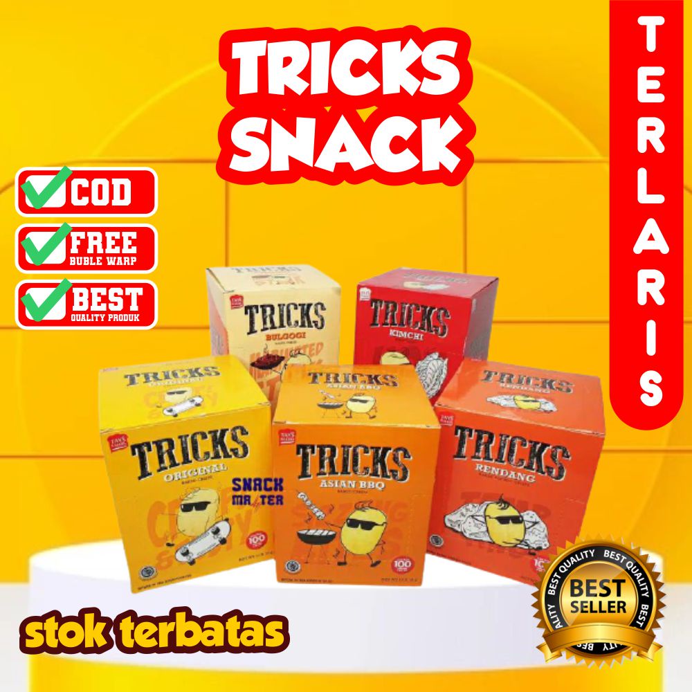 Jual TRICKS BISKUIT KENTANG POTATO BAKED CHIPS 1 BOX ISI 10 PCS SNACK ...