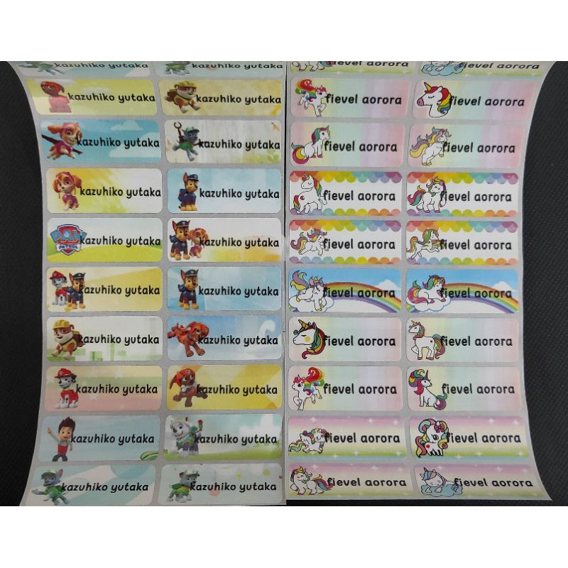 Jual Stiker Label Nama Name Sticker Waterproof Polos | Shopee Indonesia