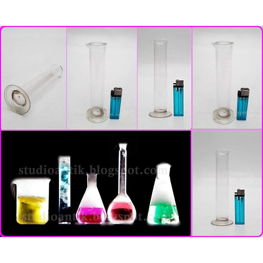 Jual VINTAGE LABORATORY GLASSWARE 12237 - MEASURING CYLINDER - TABUNG ...
