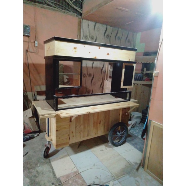 Jual Gerobak jualan gerobak bakso booth kayu jati Belanda | Shopee ...