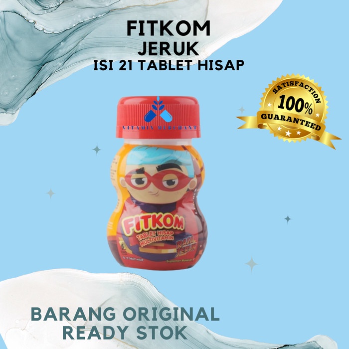 Jual fitkom tablet hisap rasa jeruk 21 tablet | Shopee Indonesia