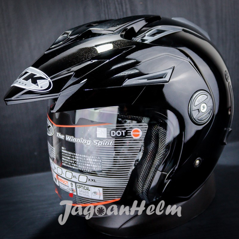 Jual Helm Halfface INK T1 - HItam Glossy | Shopee Indonesia