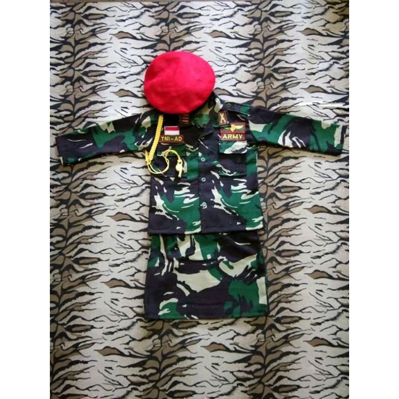 Jual seragam profesi TNI-AD baret Merah | Shopee Indonesia