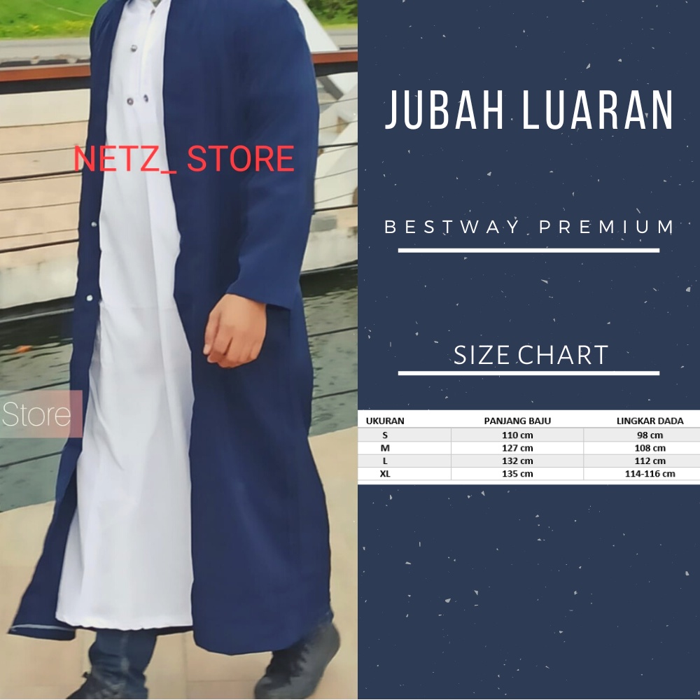 Jual [COD] JUBAH BELAH / JUBAH LUARAN AL - HARBI / JUBAH HABIB / JUBAH ...