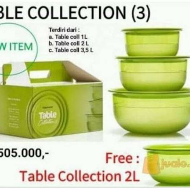 Jual Tupperware Table Collection (3) | Shopee Indonesia
