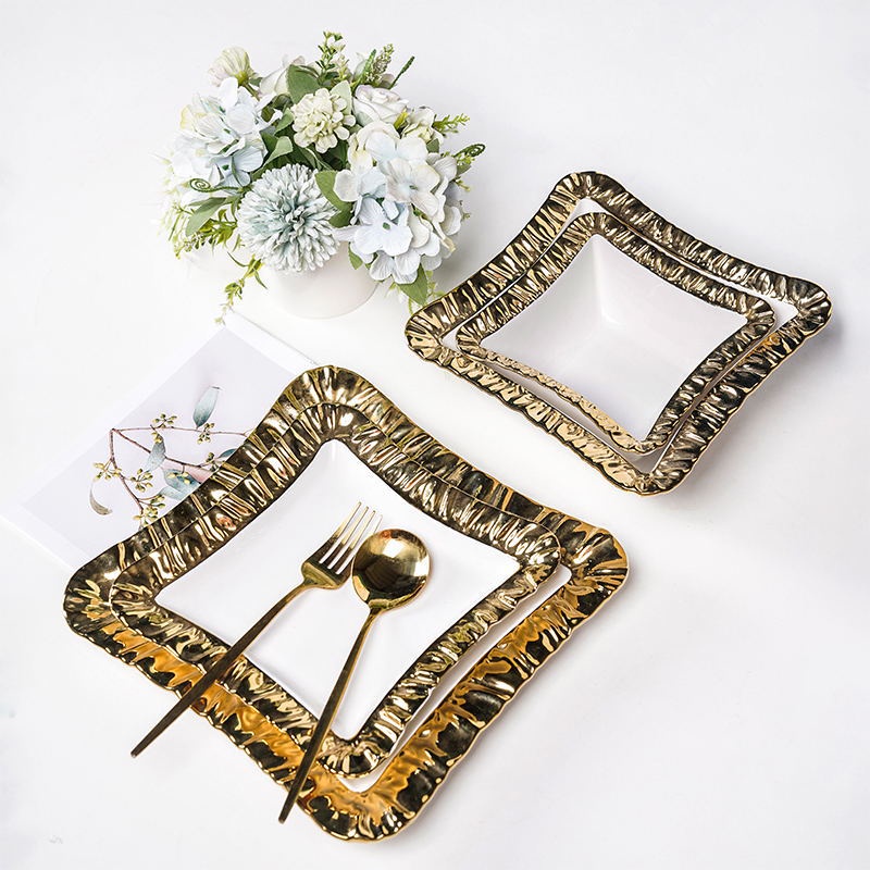 Jual [Casa De Luxo] Elizabeth Collection Piring Putih Gold Piring ...