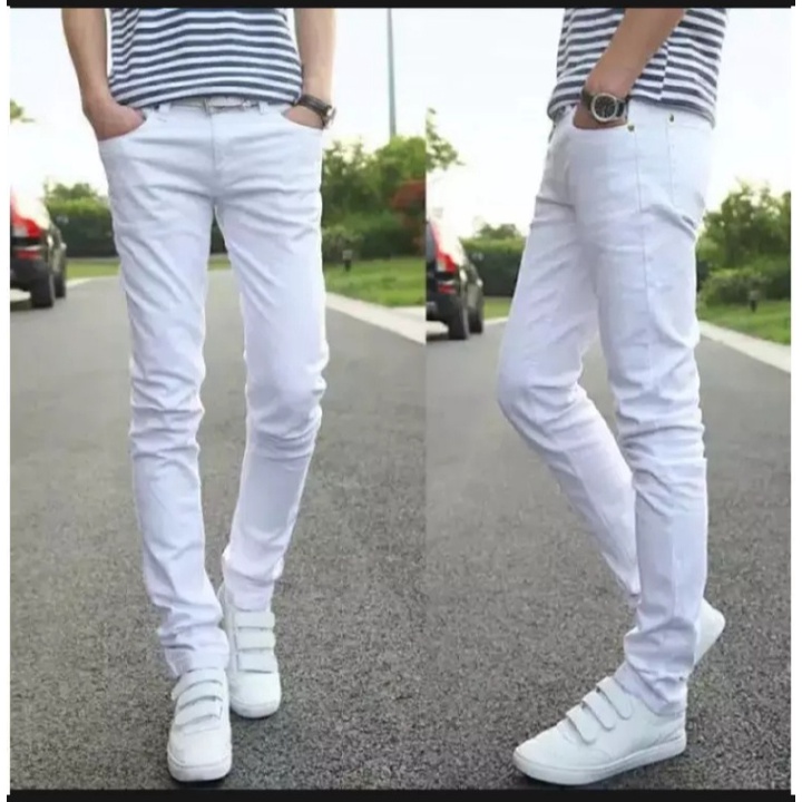 Jual Celana Jeans Putih Pria / Celana Jeans Putih / Celana Putih Jeans ...