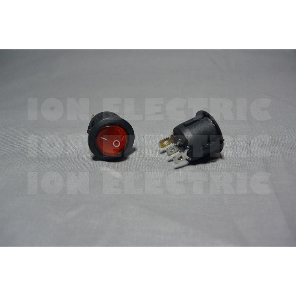 Jual Rocker Switch Power Bulat Lampu 3 Pin On Off / Saklar Power Bulat ...