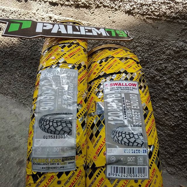Jual Ban Swallow SB117 21 90 - 90 & 18 120 - 80 Depan Belakang Semi Enduro | Shopee Indonesia