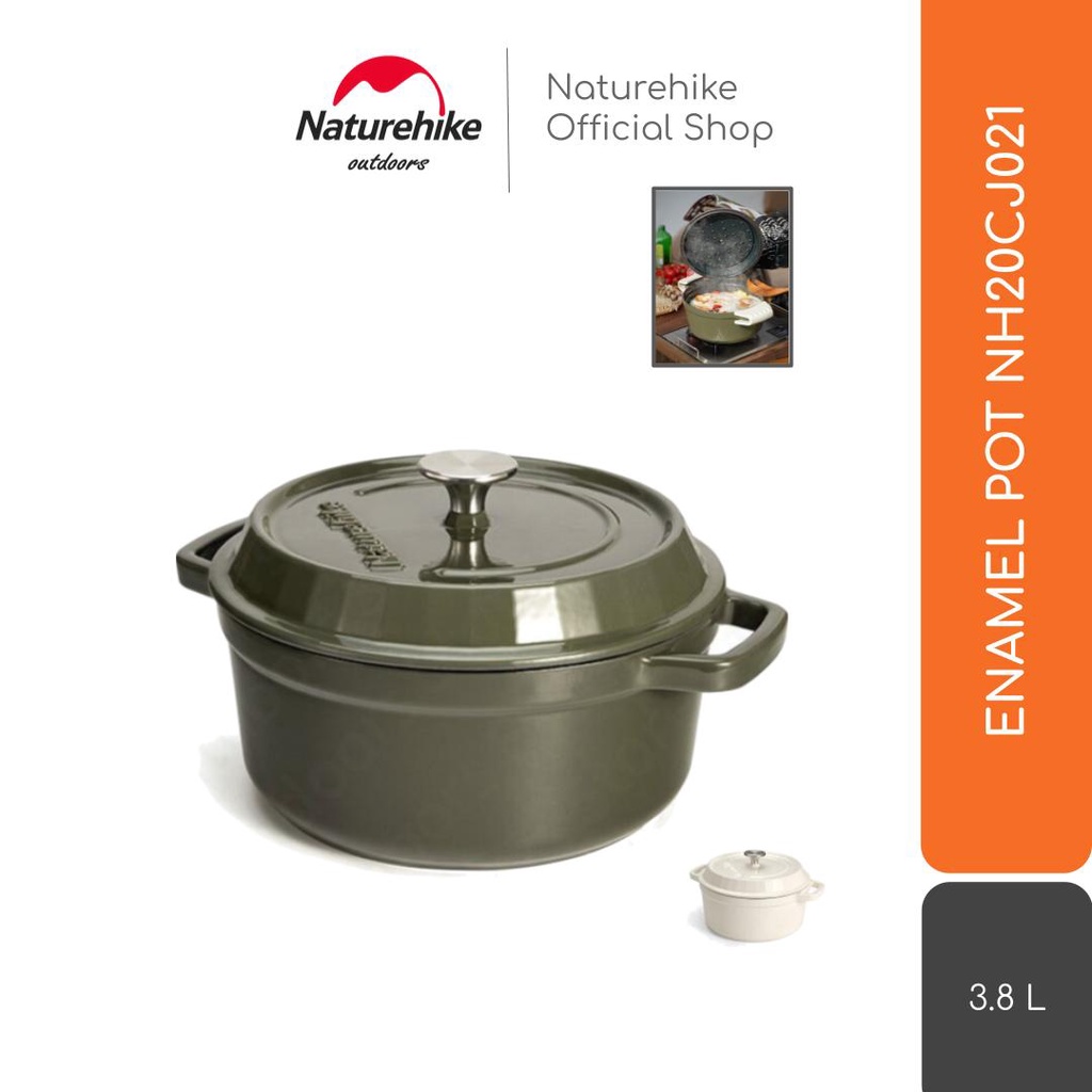 Jual Naturehike Enamel Pot 3.8L Nh20Cj021 Panci Nesting Cooking Set ...