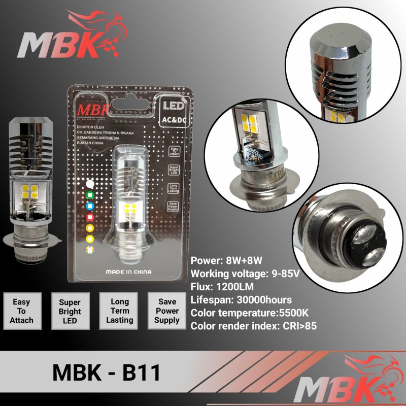 Jual LAMPU LED MOTOR MBK ORIGINAL H6 VARIO BEAT MIO JUPITER M2A AC/DC | Shopee Indonesia