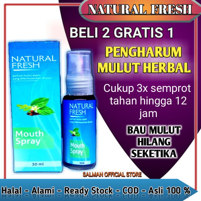 Jual NATURAL FRESH PENGHARUM MULUT HERBAL PARFUM MULUT ALAMI PENGHILANG ...