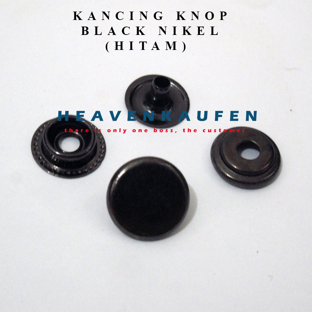 Jual Kancing Knop / Kancing Black Nikel 14 mm Untuk Kancing Jaket Dll ...