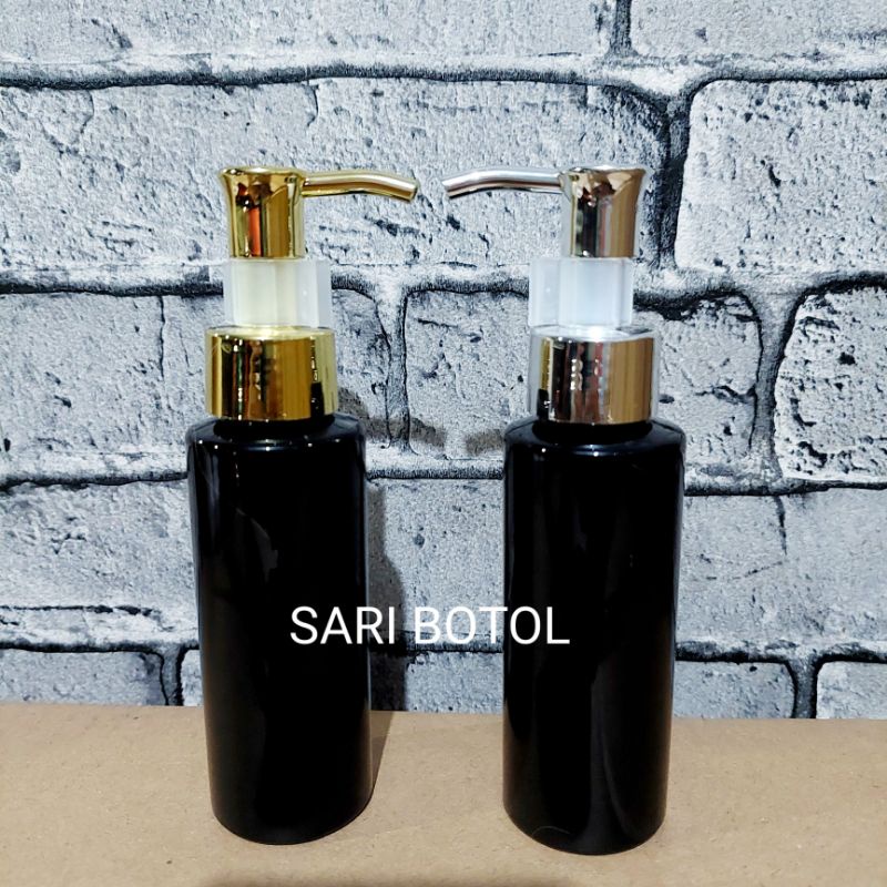 Jual BOTOL PUMP 100ML RF HITAM/BOTOL RF 100ML HITAM PUMP LOCK CLIP OIL GOLD LUXURY | Shopee ...