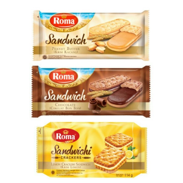 Jual Roma Sandwich Coklat / Roma Sandwichi Peanut kacang / Roma ...