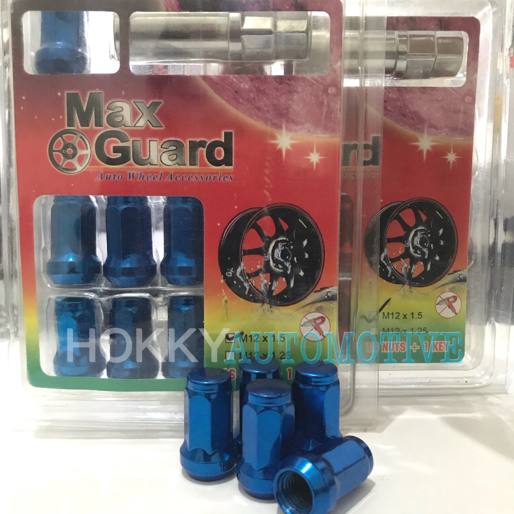 Jual lugnut maxguard 1.5 mm blue / mur warna baut roda racing maxguard ...
