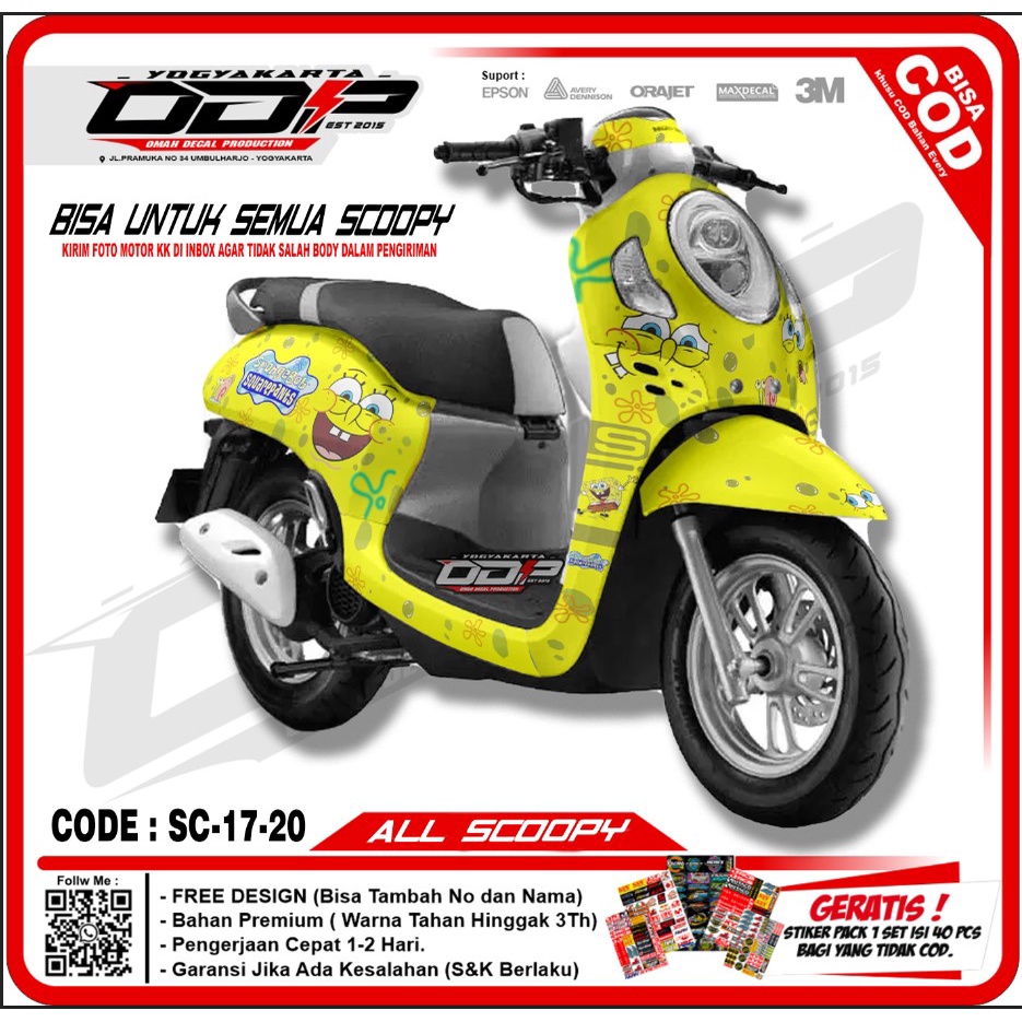 Jual DECAL SCOOPY FULL BODY VARIASI AKSESORIS STIKER DEKAL STRIPING ...