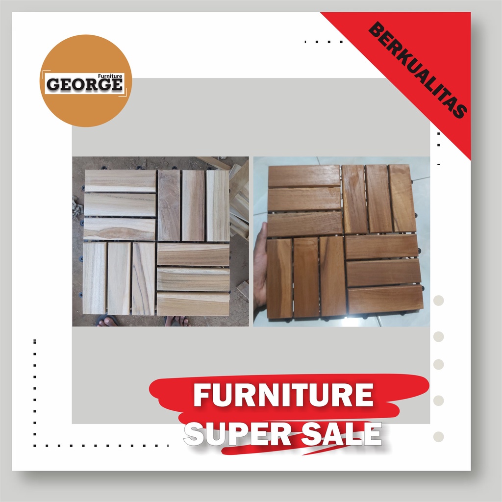 Jual lantai outdoor Zig - zag - Parket lantai kayu - decking tile ...