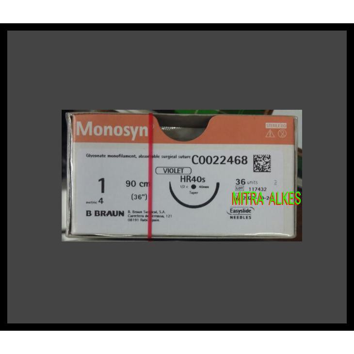 Jual Benang Monosyn 1 Hr40S Violet 90 Cm Bbraun. Monosin 1 Hr 40S B ...
