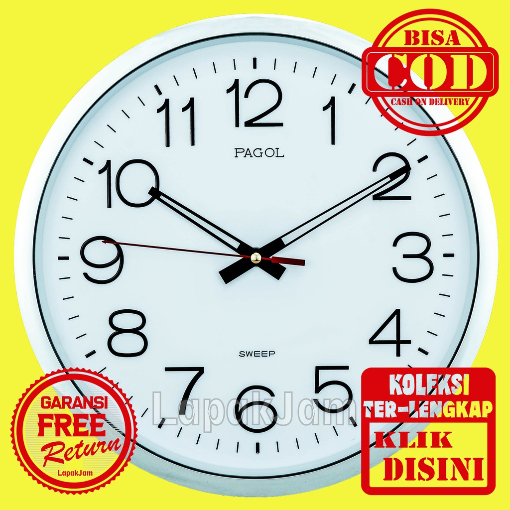 Jual JAM DINDING KANTOR POLOS MINIMALIS HIASAN DINDING BAGUS MURAH 31 ...