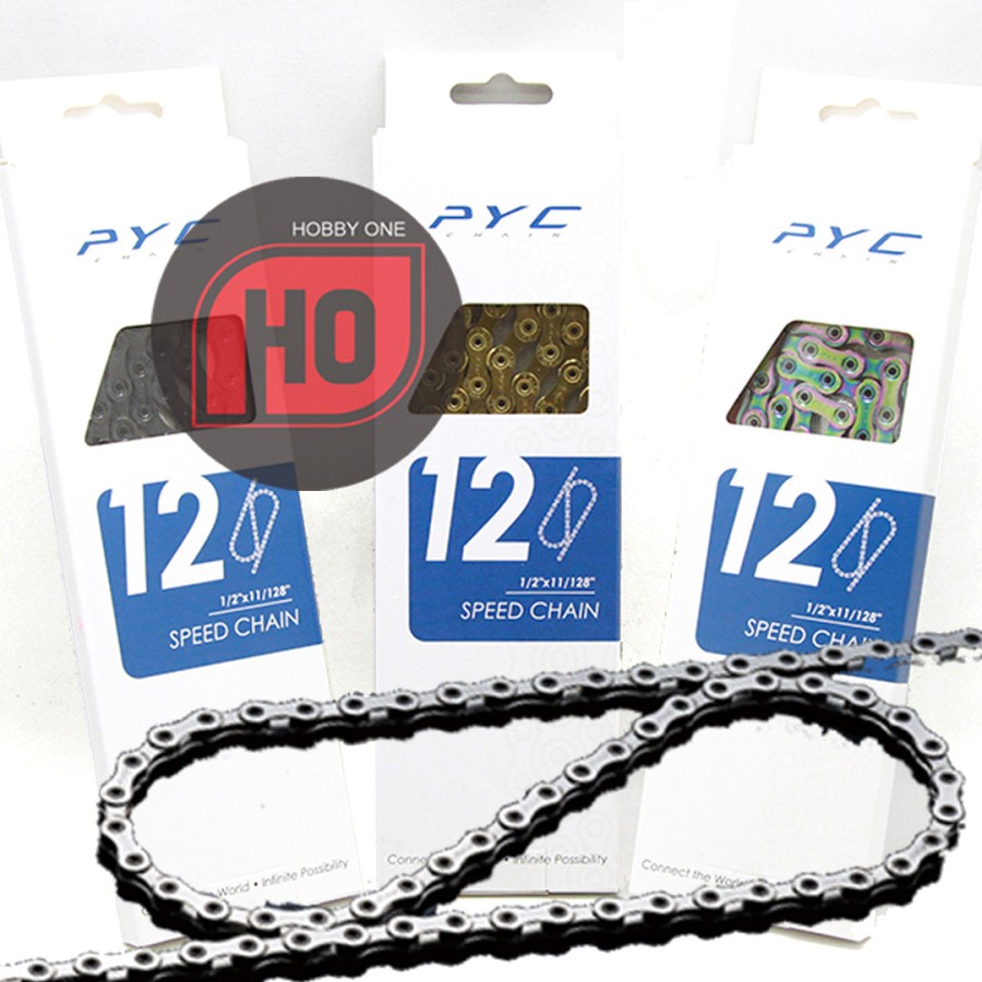 Jual PYC Ultralight Hollow Chain 12 Speed Quick Link Rantai Road Bike ...