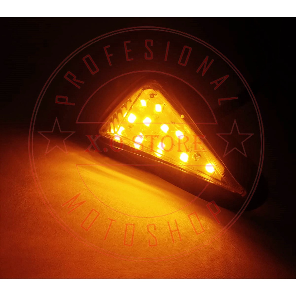 Jual Sen Tempel Lampu Sein Tempel GMA TST Fairing firing Sein Tempel Segitiga LED Universal R15 ...